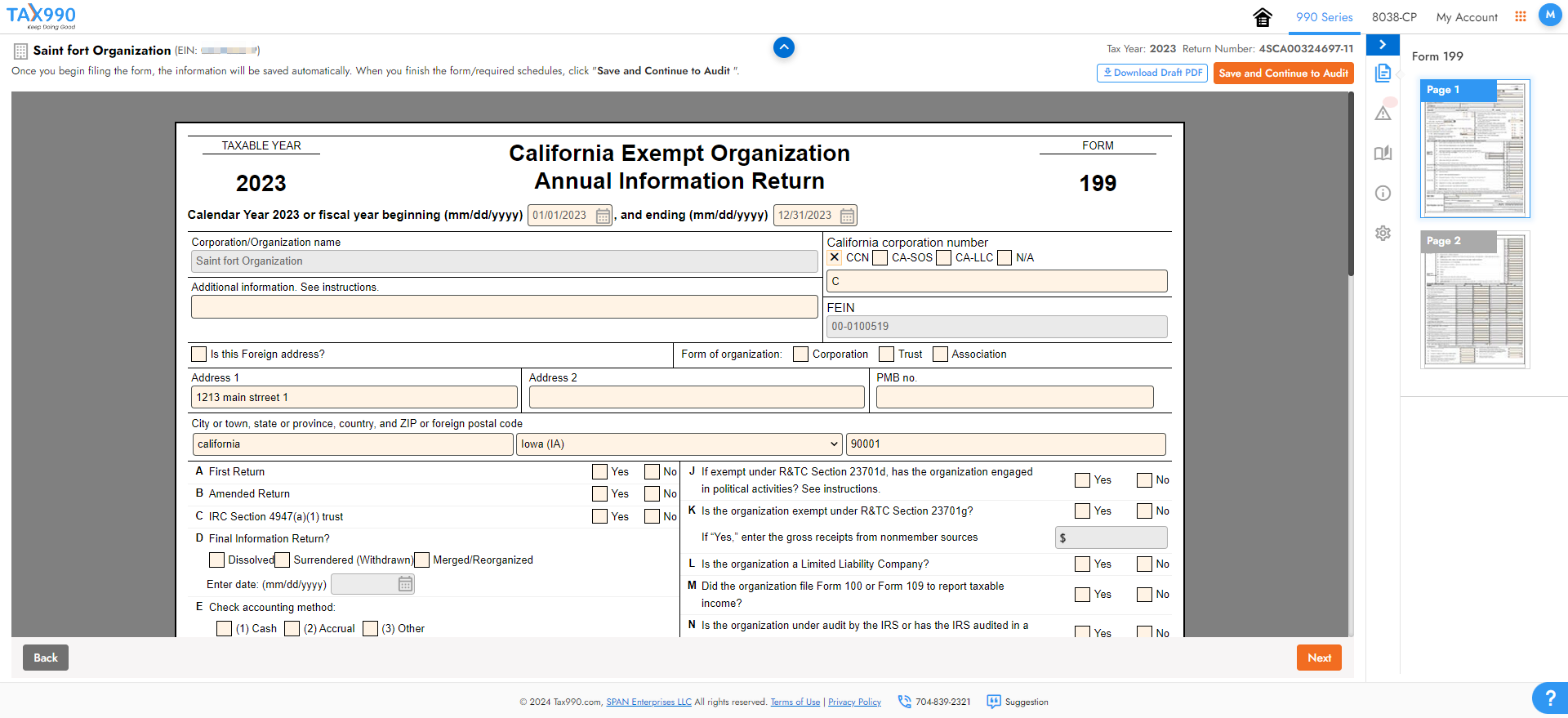 E-file California Form 199 | File 2023 CA 199 Online