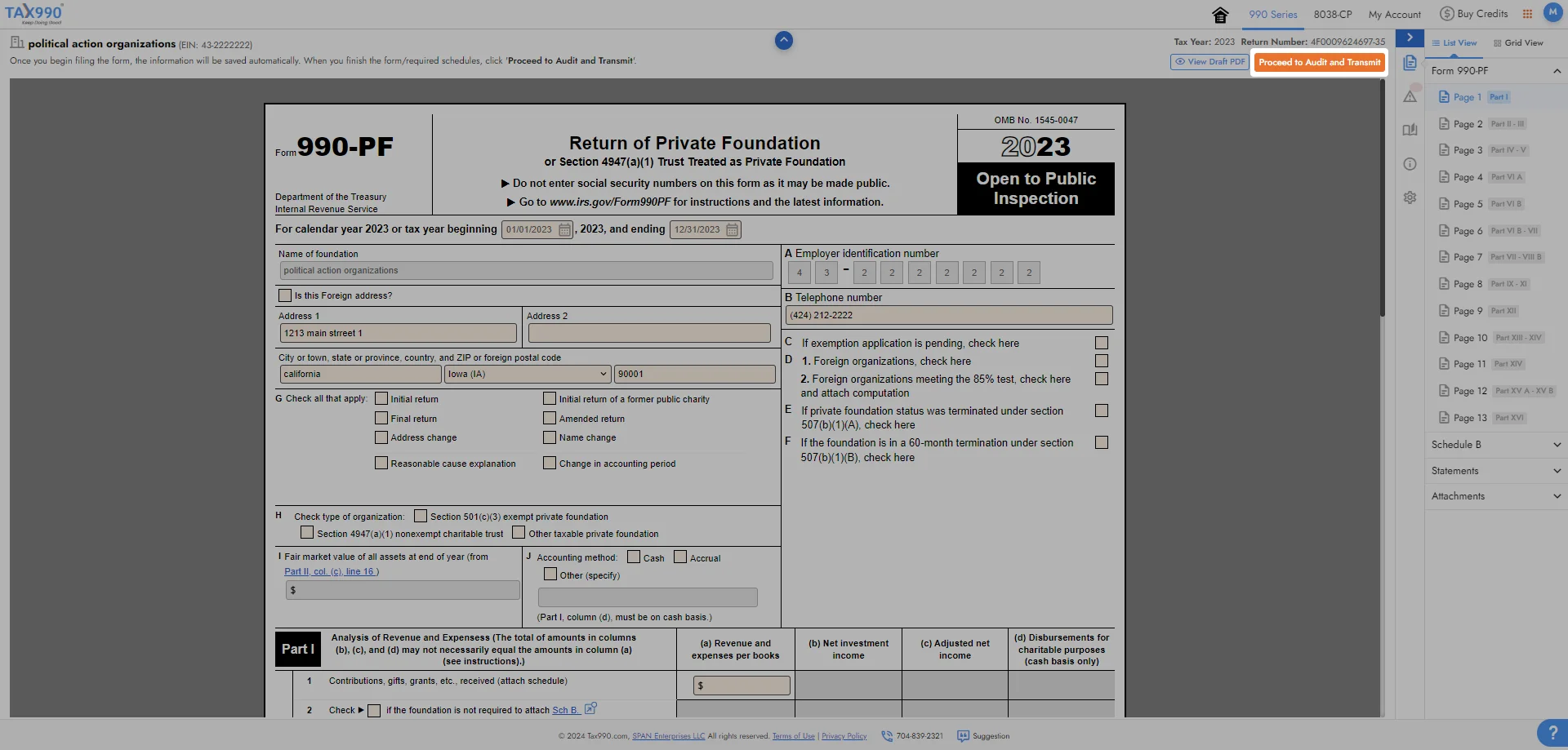 E-File Form 990-PF | File Form 990-PF Online