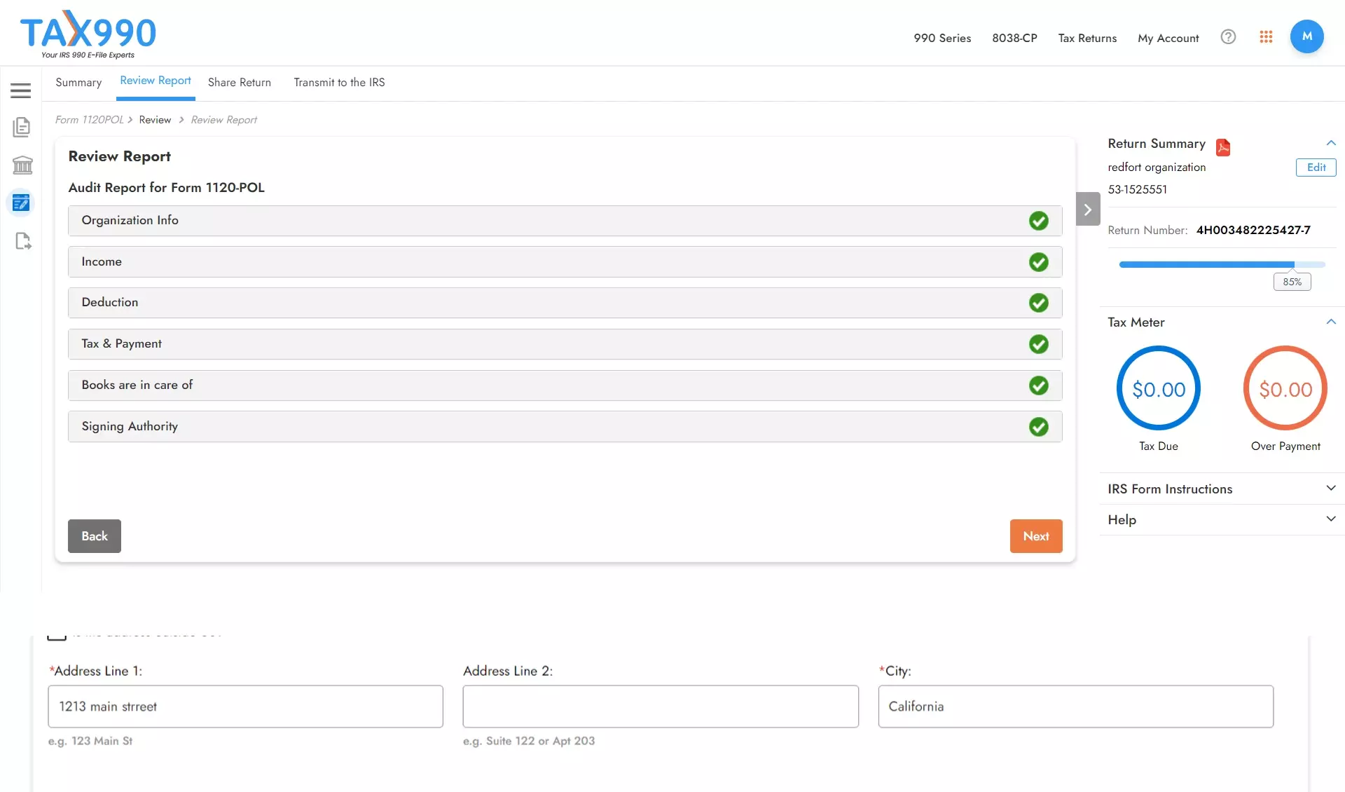 E-file Form 1120-POL | File 2023 Form 1120-POL Online