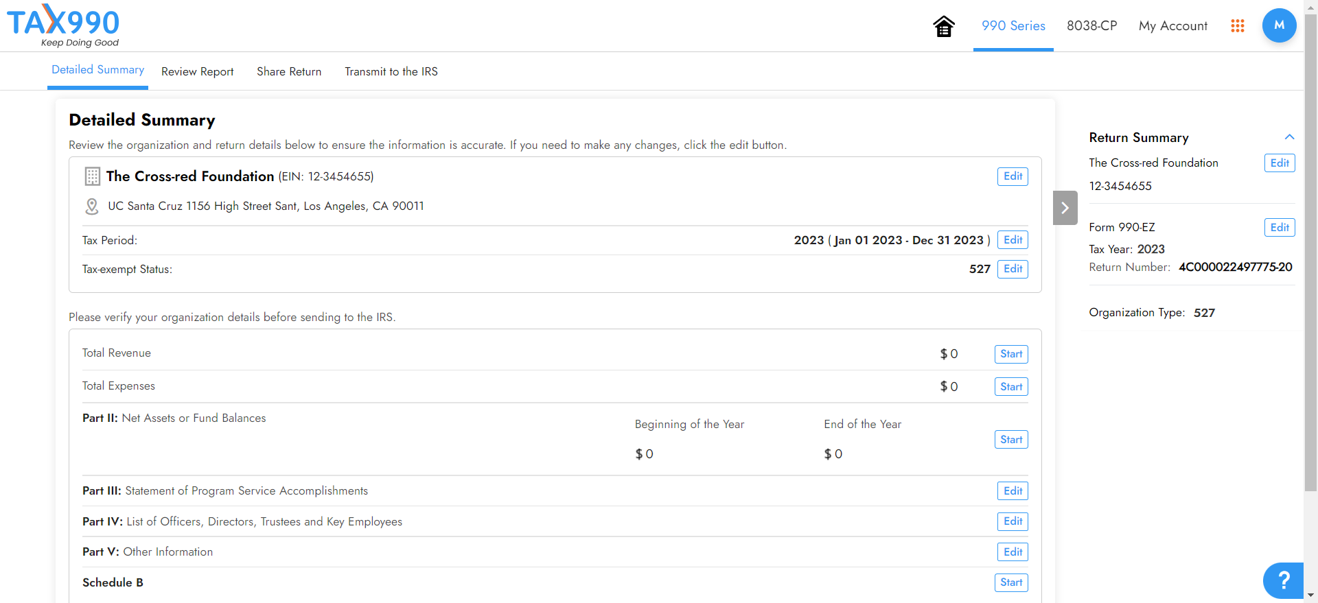 File Form 990-EZ Online | 990-EZ Electronic Filing